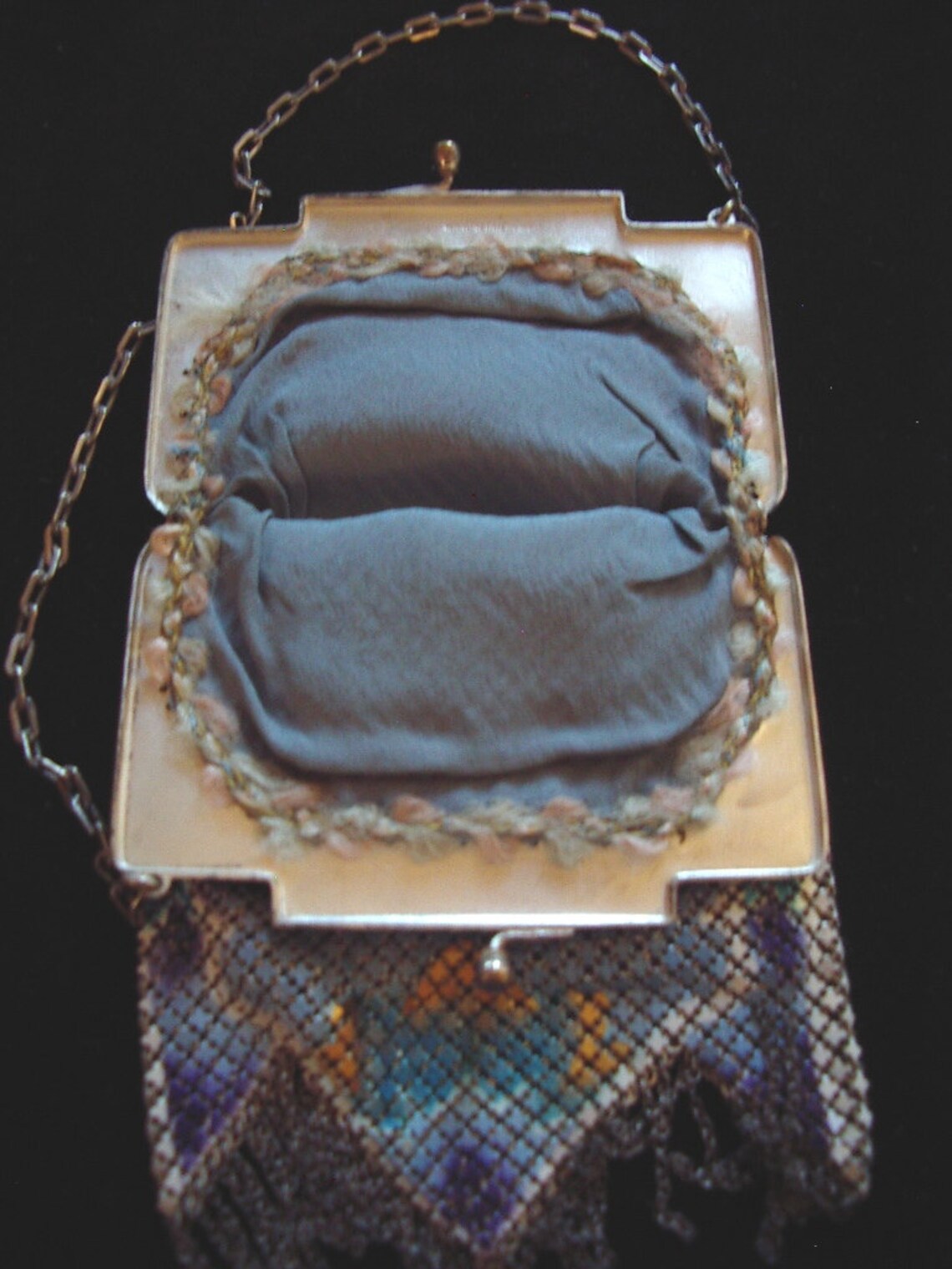 Mandalian 1920s Painted Metal Mesh Purse Deco Design Perfect Condition ...