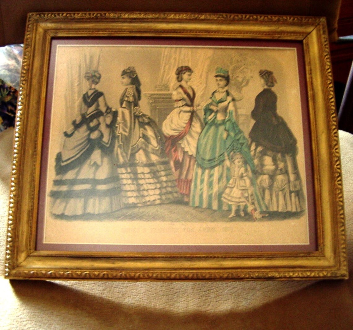 Victorian Fashion Ladies Original Print by "godey" Circa: 1871 Item ...