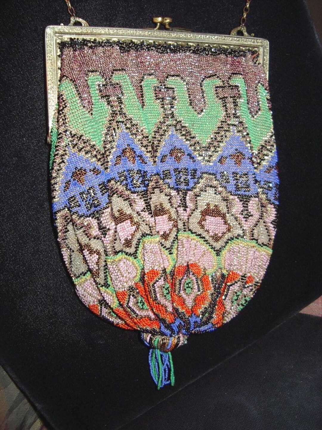 1920s Deco Design Micro Beaded Pouch Purse/ Bag. Item- 210 Purses - Etsy