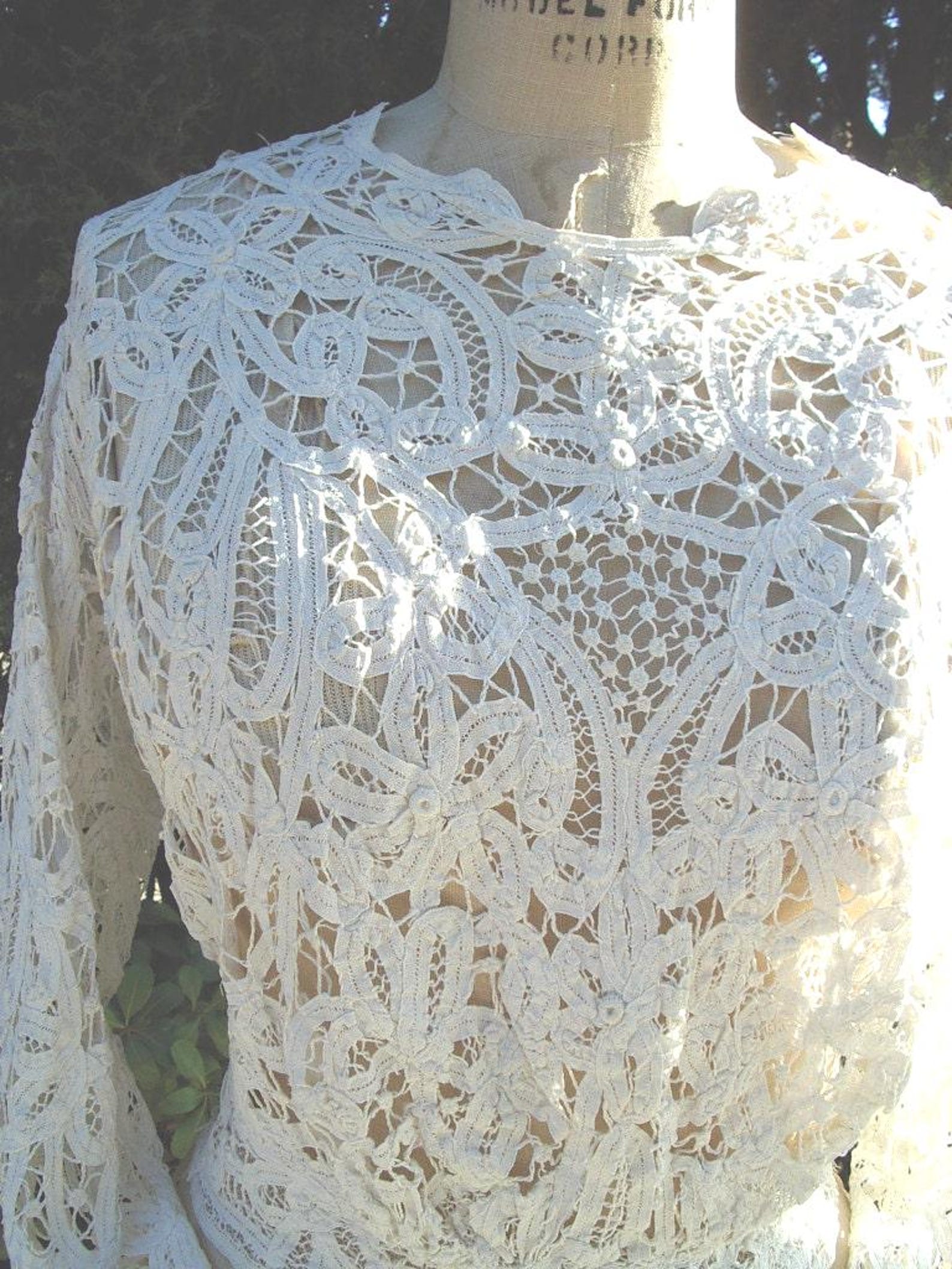 Original Victorian Battenberg Lace Blouse Mint Condition Size Small ...