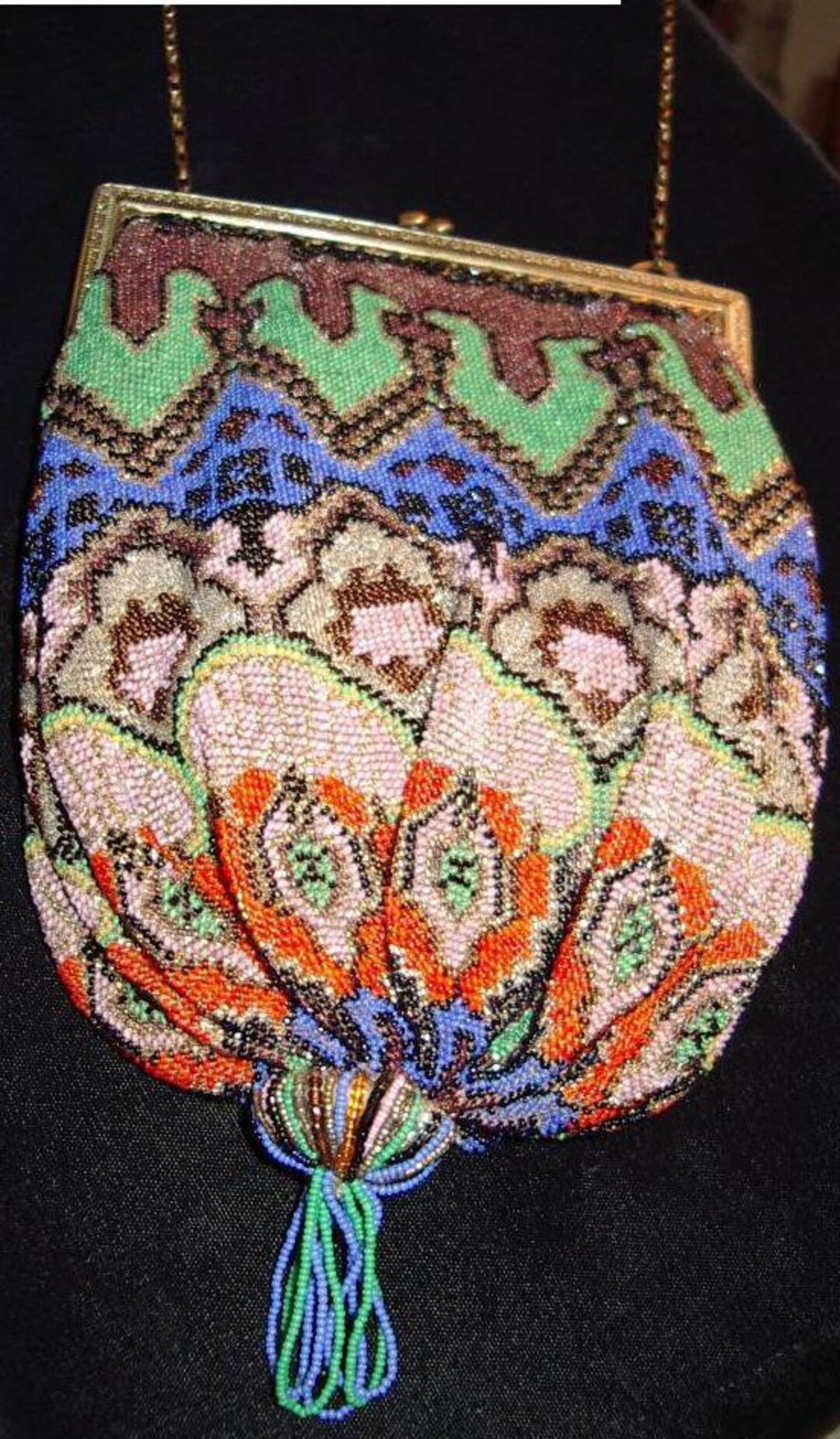 1920s Deco Design Micro Beaded Pouch Purse/ Bag. Item- 210 Purses - Etsy