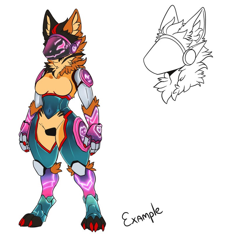 Furry Reference Base Protogen - Etsy