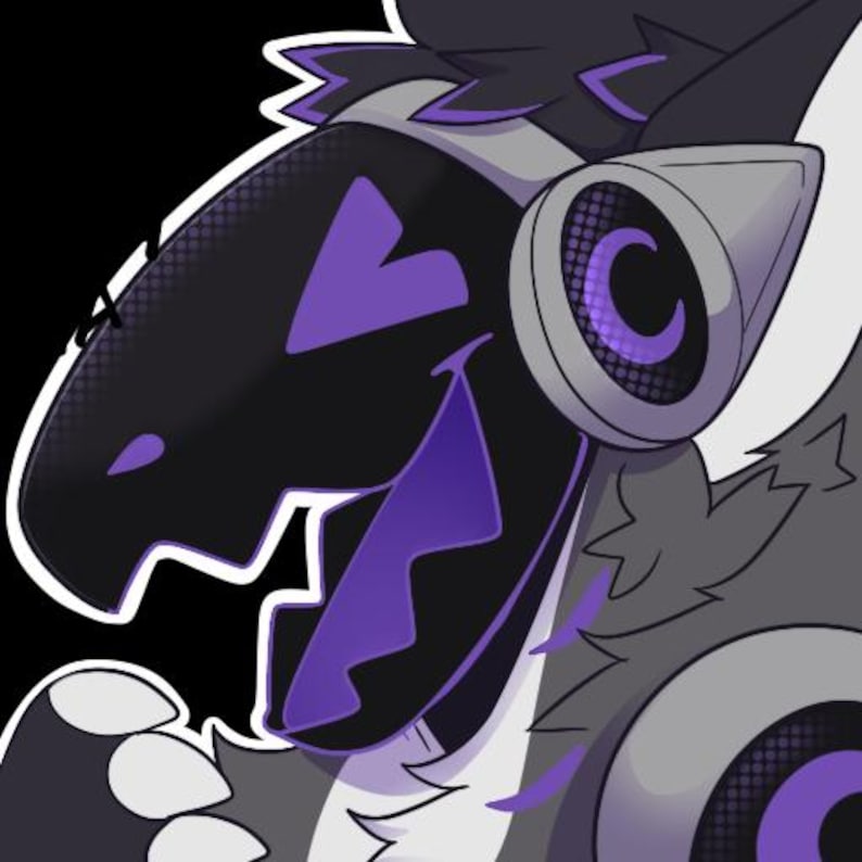 Digital Furry Protogen Kawaii Small Base Stickers / Emotes for Telegram ...