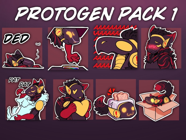 Digital Protogen Furry Sticker / Emote Base (pack 1) - Etsy