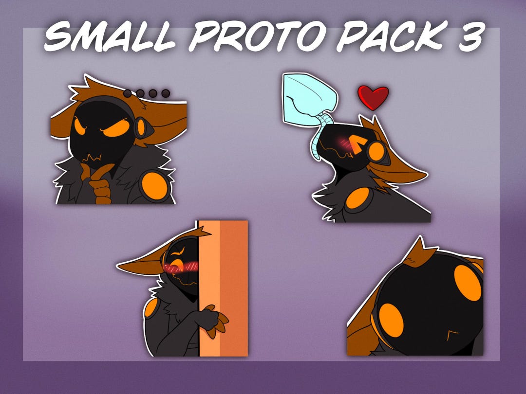 Digital Furry Protogen Sticker / Emote Bases for Telegram and Discord ...