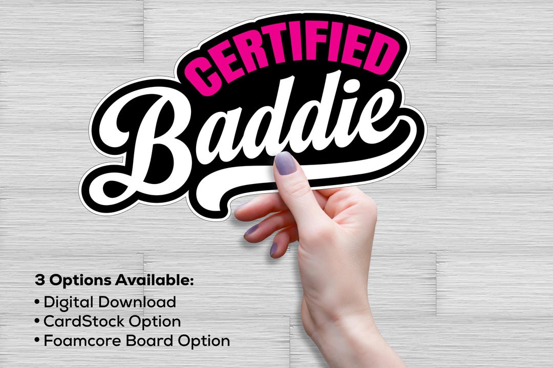 Certified Baddie Photo Booth Props | Crown Birthday Props for Women ...