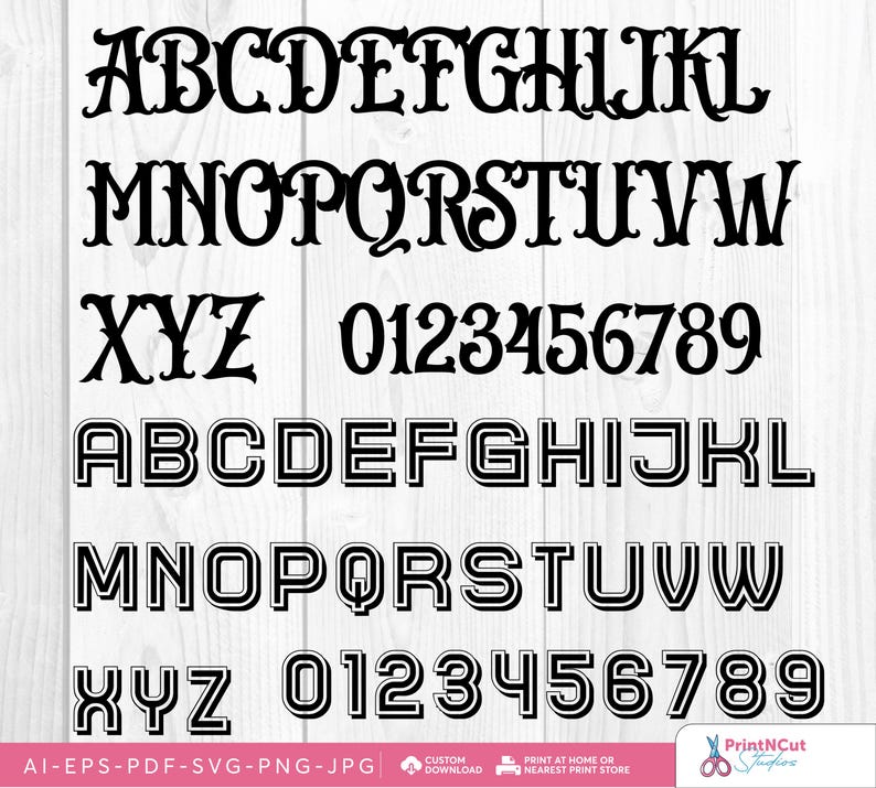 Custom Name SVG | Custom Name Svg-dxf-png Files | Monogram Alphabets ...