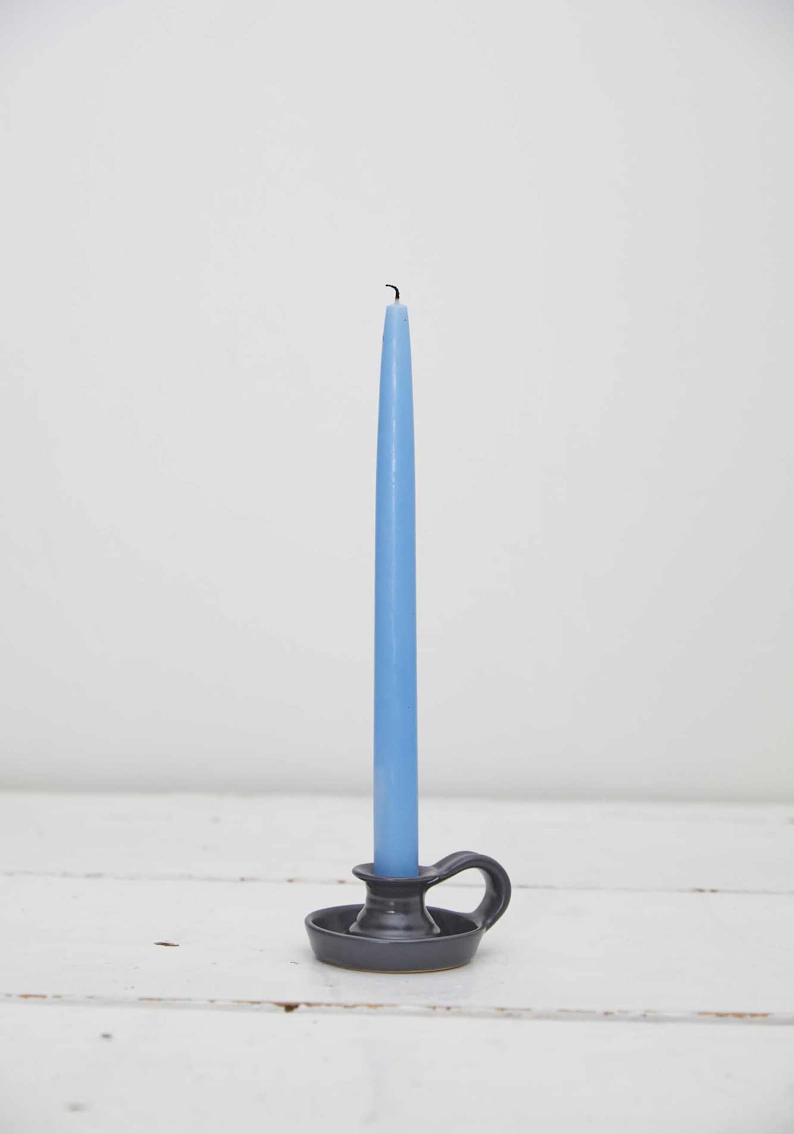 Black Ceramic Candlestick Holder With Handle | Taper Holder | Hygge ...