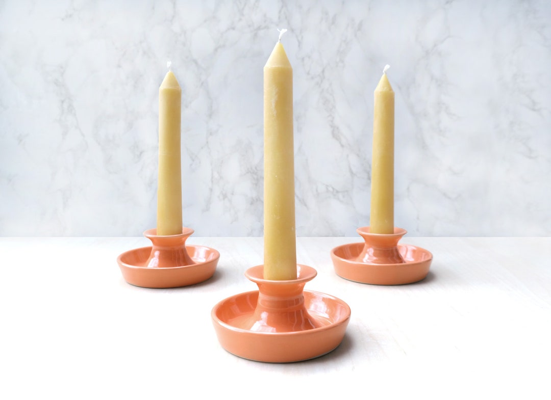 Orange Ceramic Candlestick Holder Taper Holder Summer Dinner Party ...