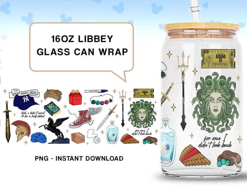 Percy Jackson Glass Cup Wrap Png | Camp Half Blood | Heroes of Olympus ...