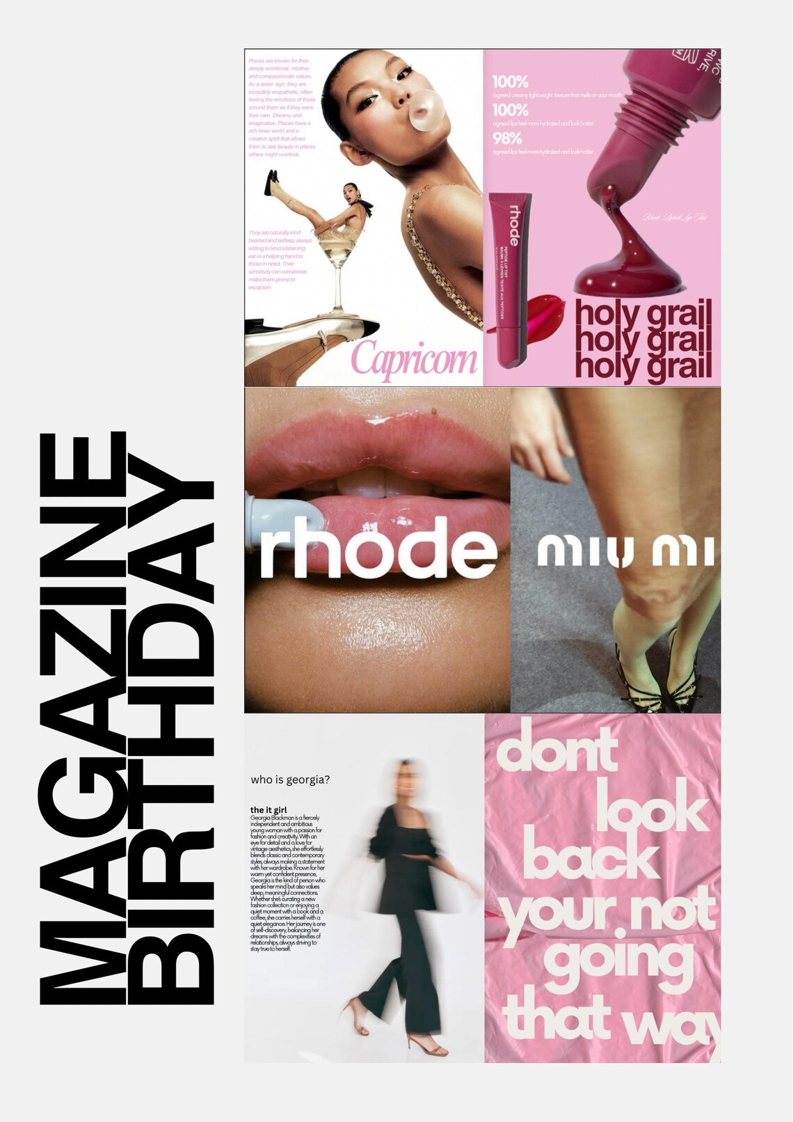 Personalized Birthday Magazine Template- Custom Vogue Birthday Magazine ...