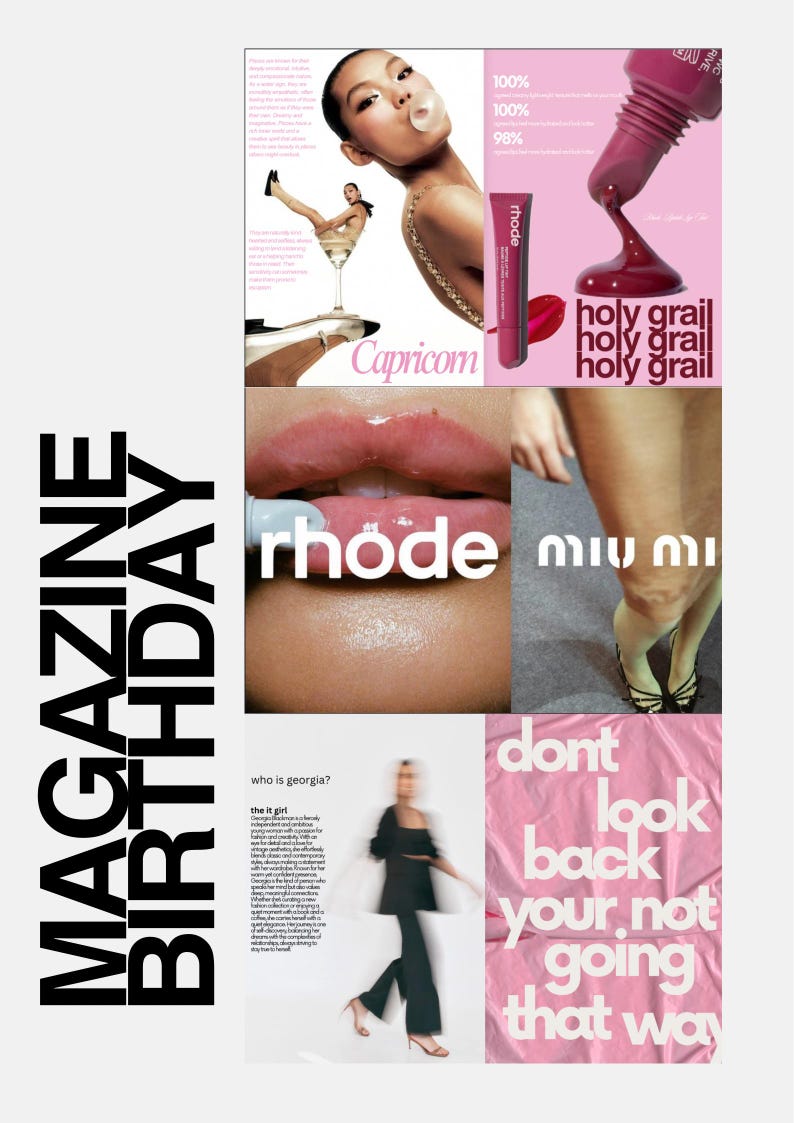 Personalized Birthday Magazine Template- Custom Vogue Birthday Magazine ...