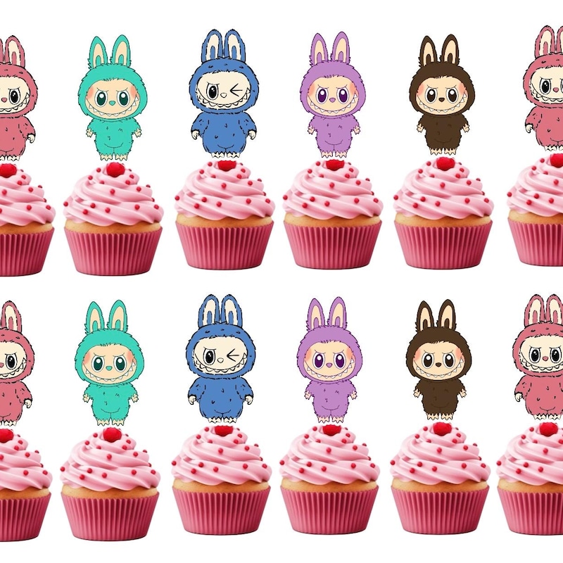 Labubu Cupcake Topper - Etsy
