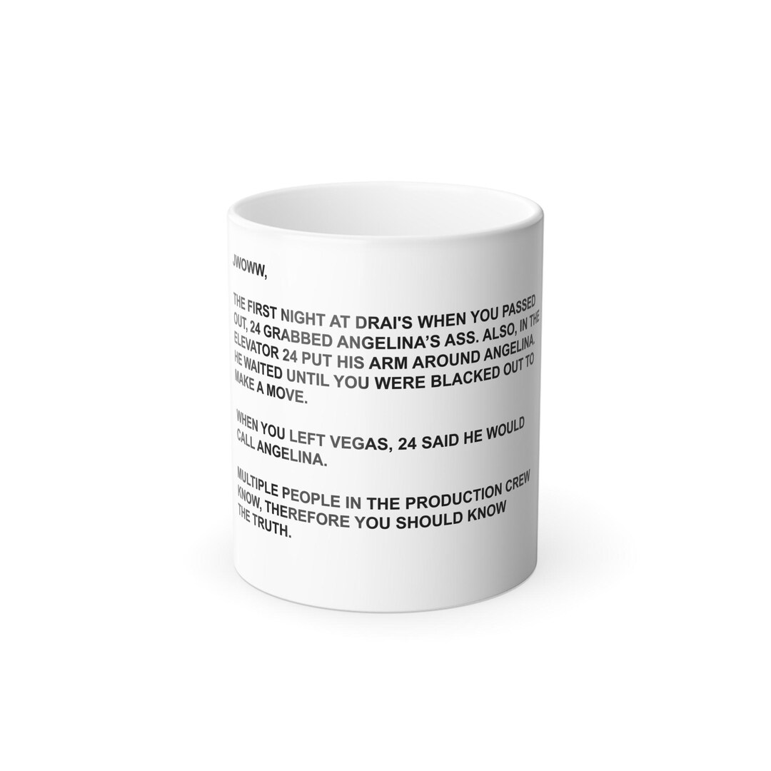 Letter to JWOWW Color Morphing Mug - Funny Gift for Friends, Novelty ...