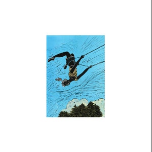 Card or Poster Flying Free Joy Girl Swinging High Joyful - Etsy