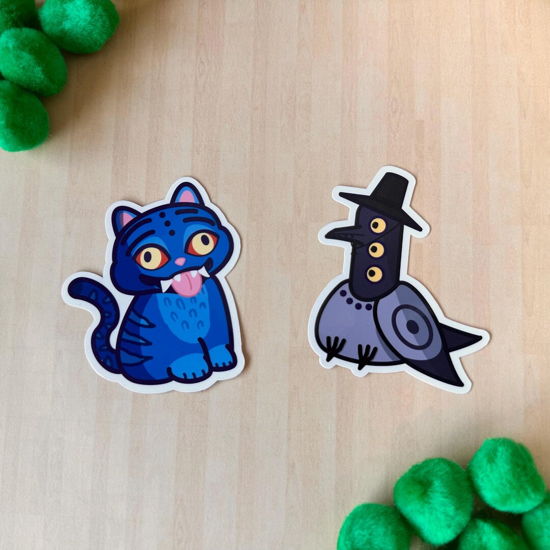 Derpy Tiger & Pigeon Sticker – Kawaii Kpop Demon Hunters Vinyl Decal - Etsy