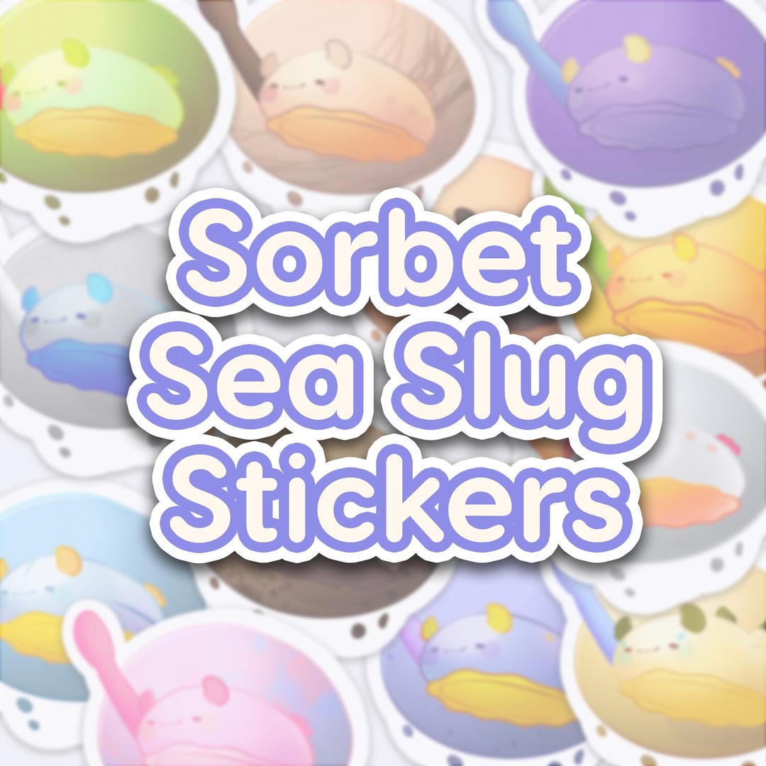 Kawaii Sea Slug Stickers – Waterproof Vinyl Stickers | Cute Nudibranch ...