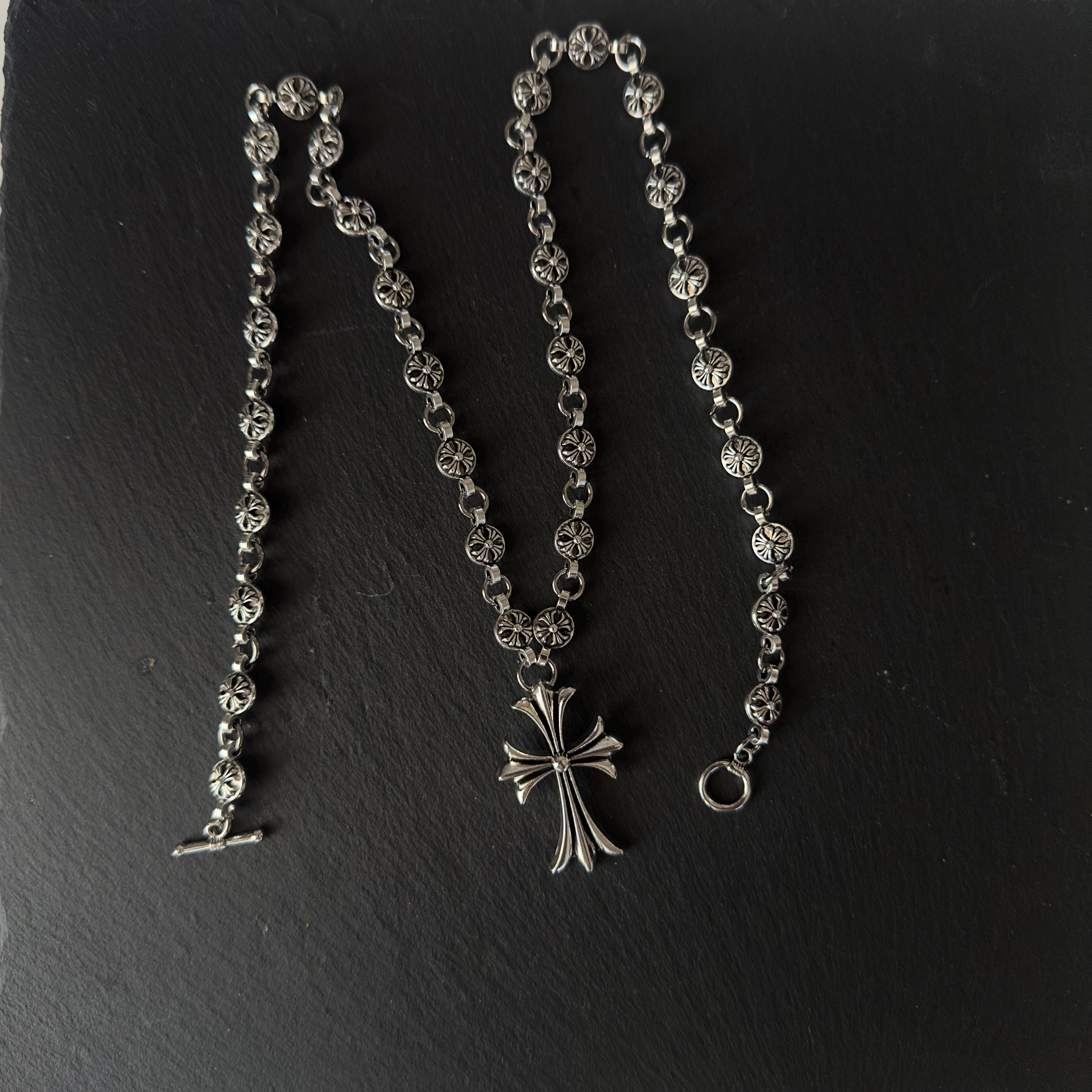 Chrome Hearts Style Necklace - Etsy Chrome Hearts Style Necklace - Etsy