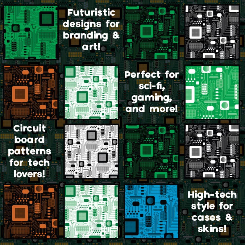 Circuit Board Texture Brush for Procreate | Digital Paint Texture Brush ...