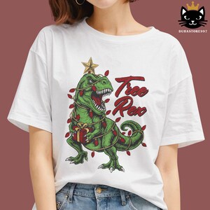 Tree Rex Funny Christmas Dinosaur PNG - T-rex Xmas Pun Design (digital ...