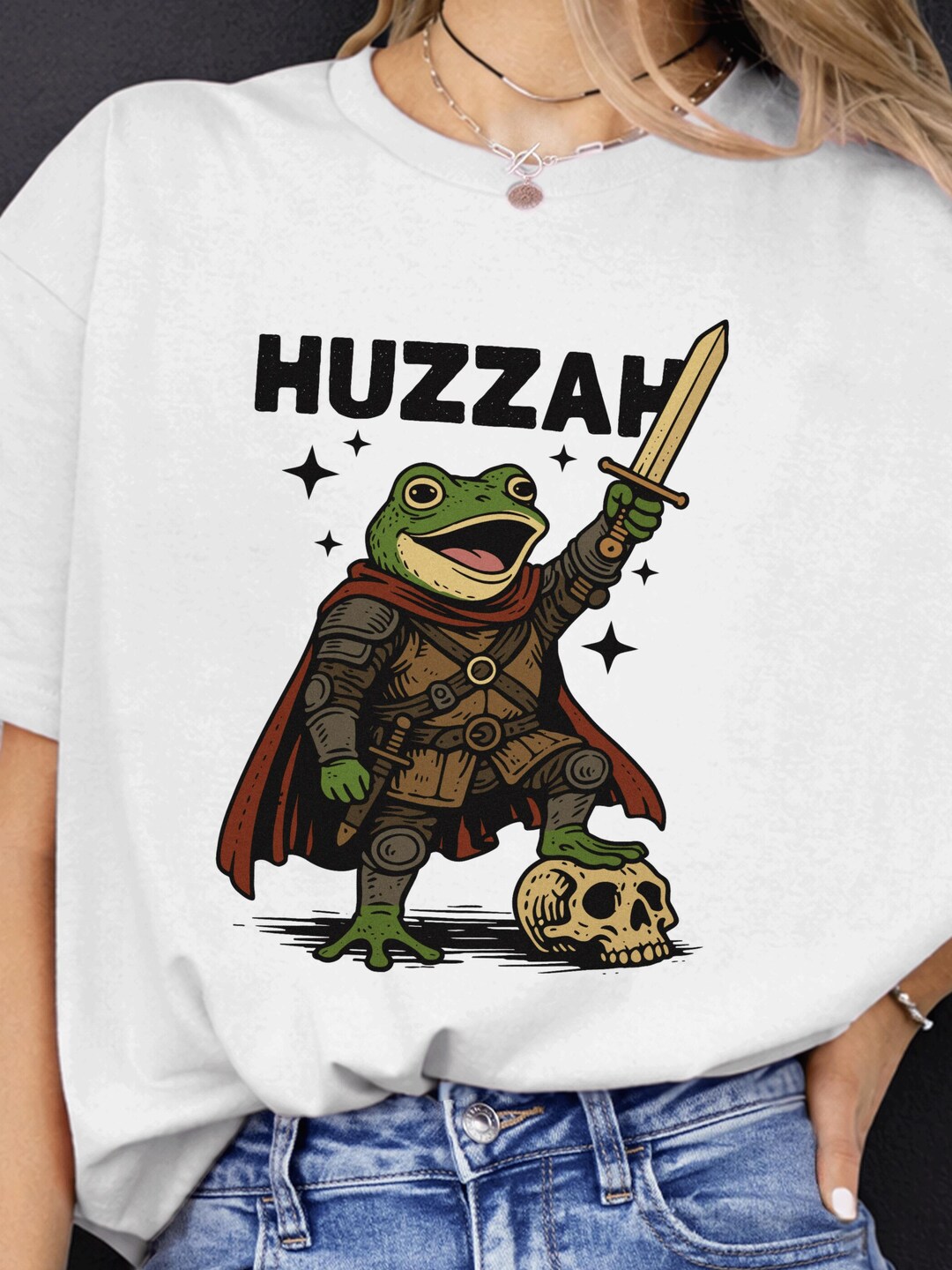 Huzzah Frog Funny Shirt | Medieval Armor Frog Victory - Etsy