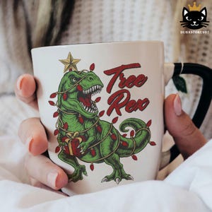 Tree Rex Funny Christmas Dinosaur PNG - T-rex Xmas Pun Design (digital ...