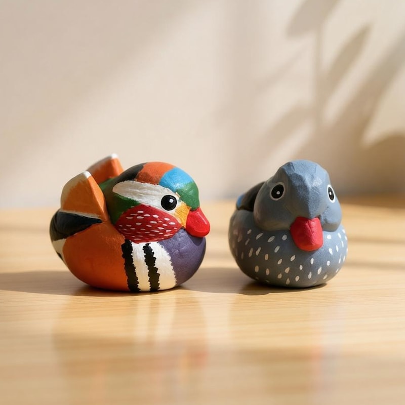 Hand Painted Duck Sculpture - Etsy