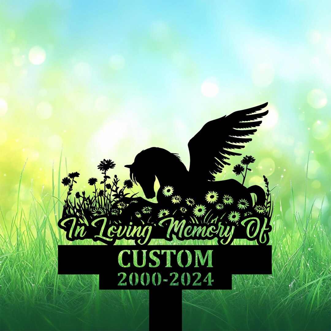 Personalized Pony Horse Memorial Grave Marker – Custom Engraved ...
