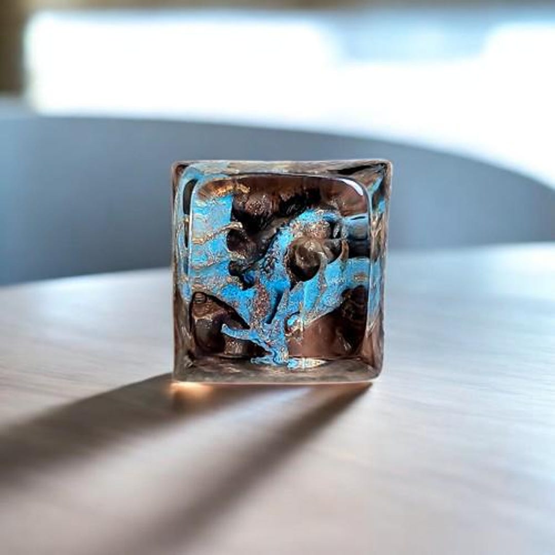 Mythical Ocean Dragon Artisan Keycap – Handmade Resin Keycap for ...