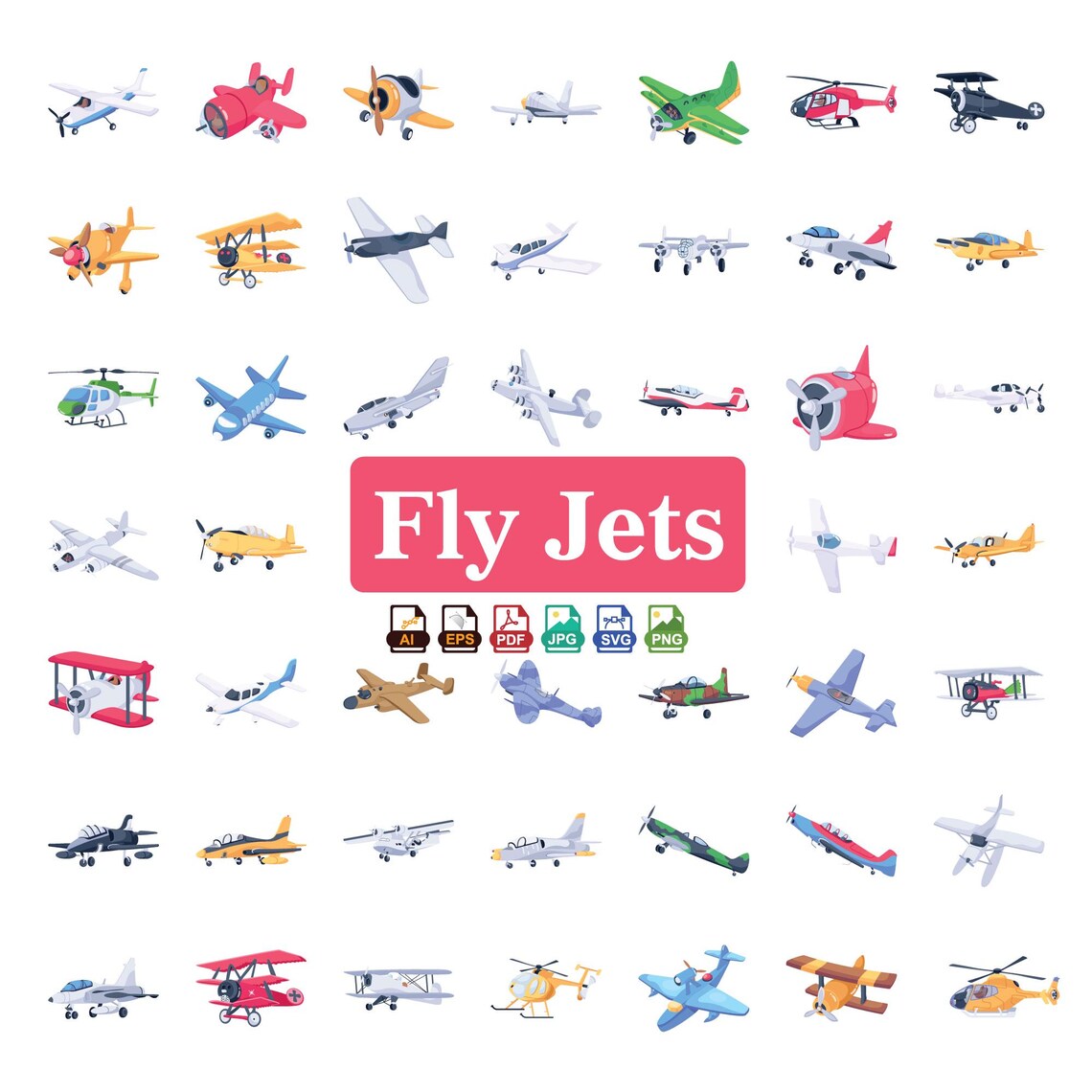 3D Airplane Icons Pack | Aviation Vector Clipart (digital File) - Etsy