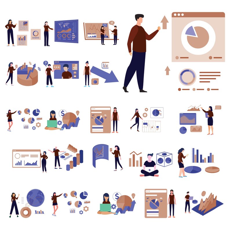 Modern Data Analytics Illustration - Visualize Your Insights With ...