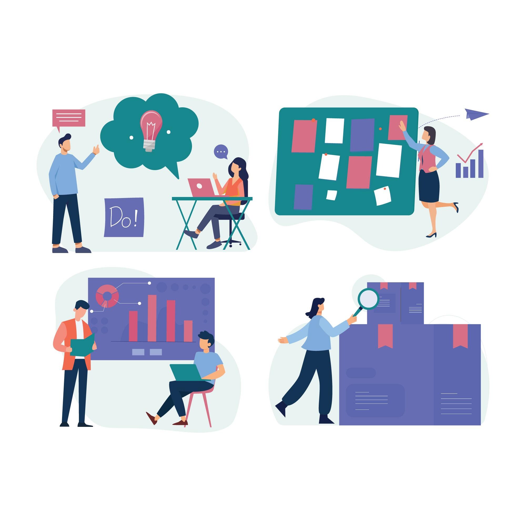 Product Development Vector Illustration Pack – From Concept to Launch ...