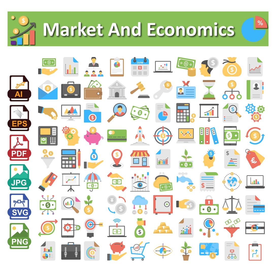 Market and Economics Clipart: Global Finance Graphics (ai, Eps, Pdf ...