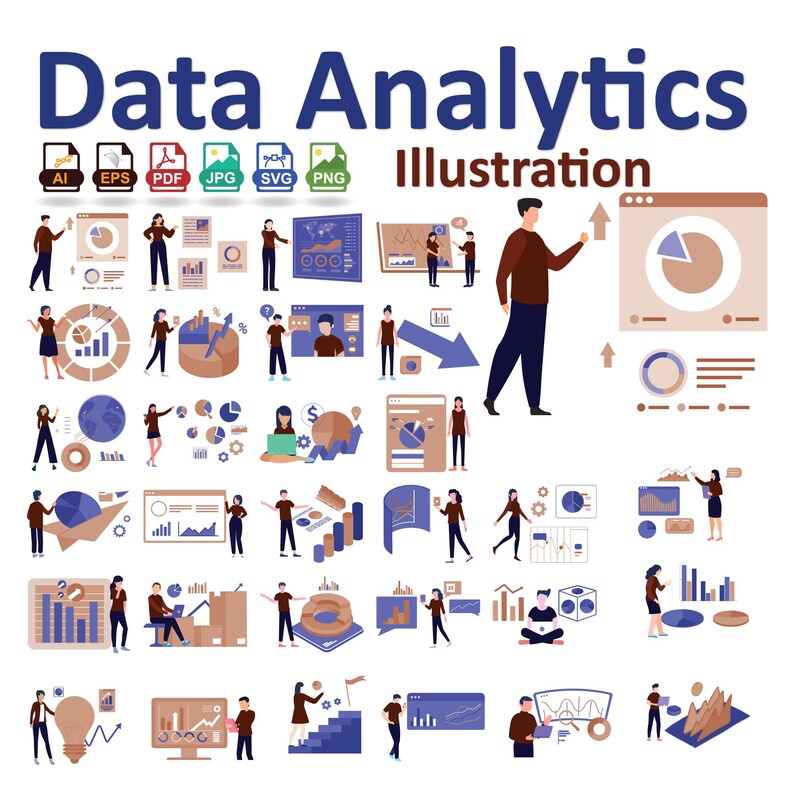 Modern Data Analytics Illustration - Visualize Your Insights With ...