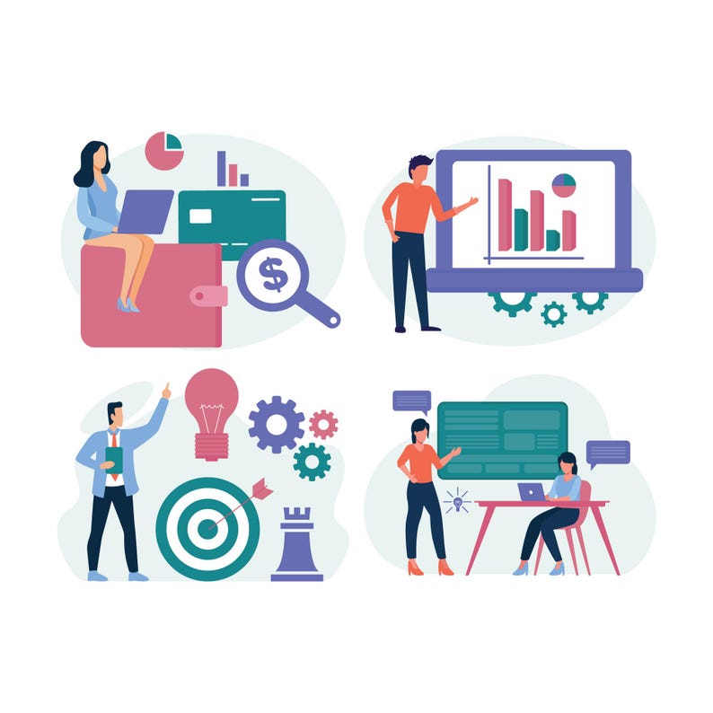 Product Development Vector Illustration Pack – From Concept to Launch ...