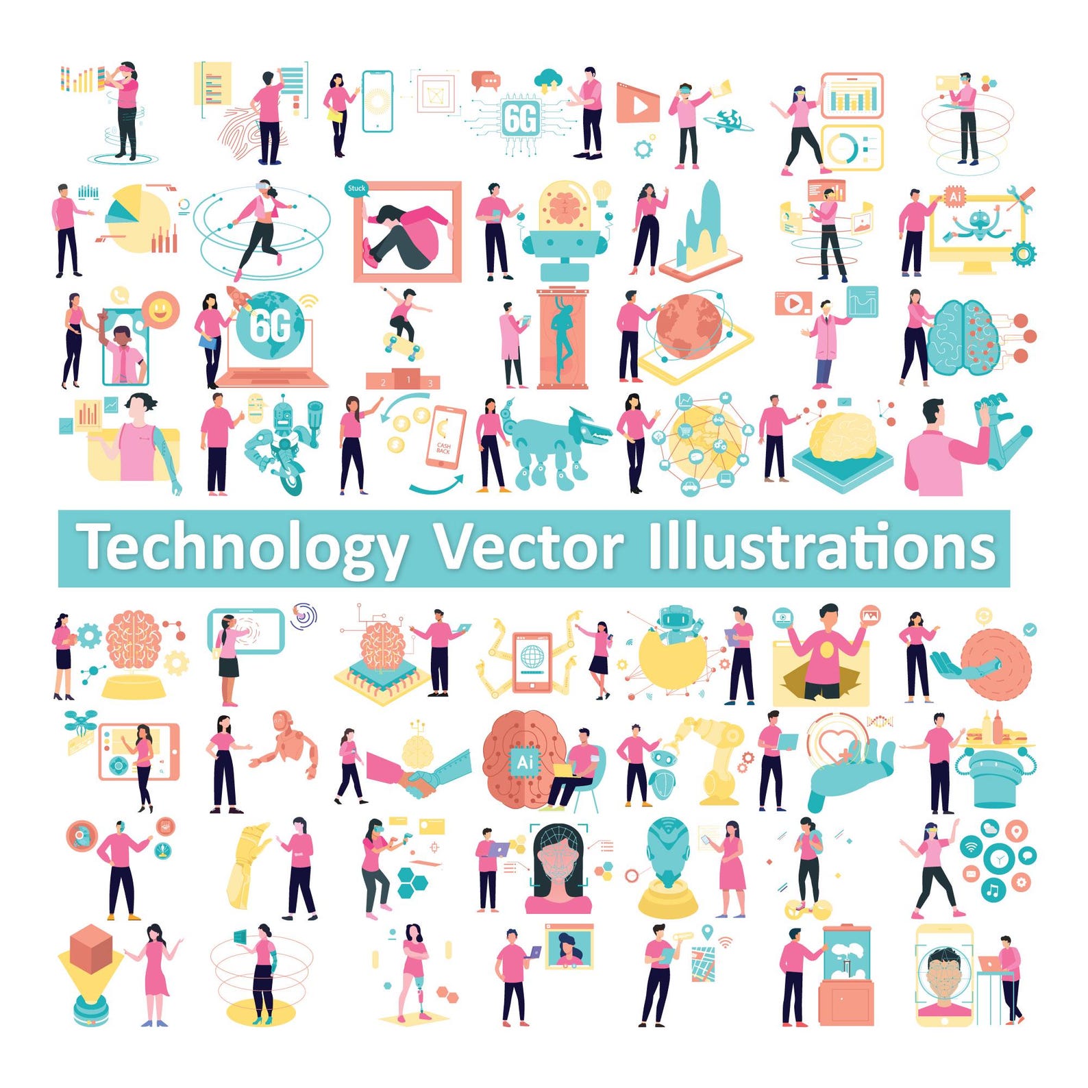 Futuristic Tech Illustration – Digital Design for Innovation and ...