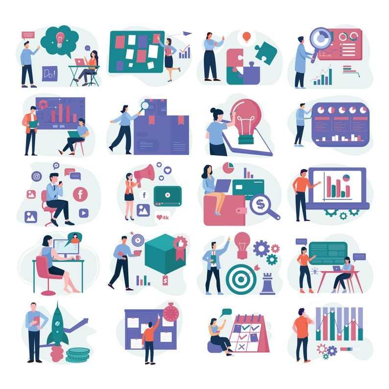 Product Development Vector Illustration Pack – From Concept to Launch ...