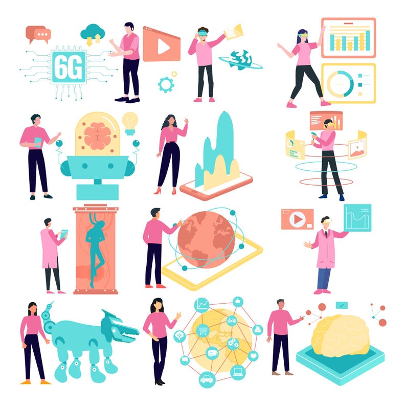 Futuristic Tech Illustration – Digital Design for Innovation and ...