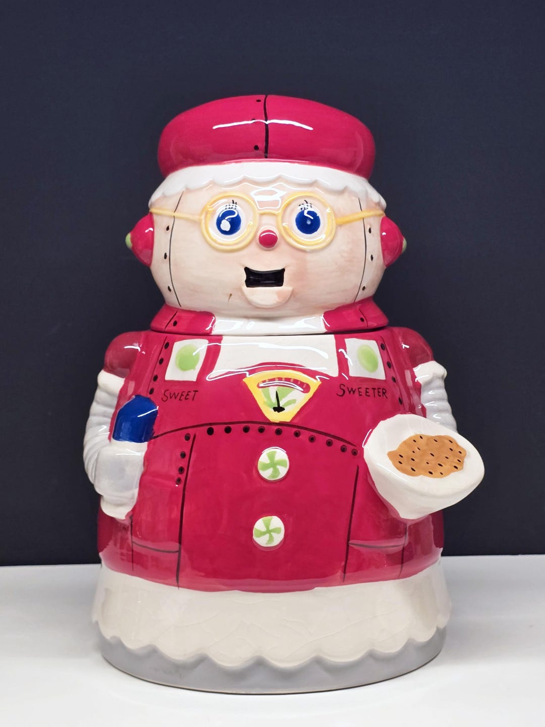 Vintage Robot Mrs Claus Cookie Jar - Etsy