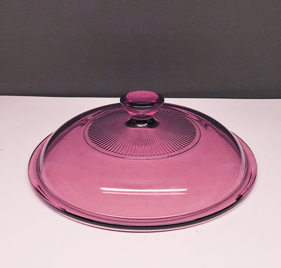 Vision Ware Cranberry 1 Quart Casserole Lid. - Etsy