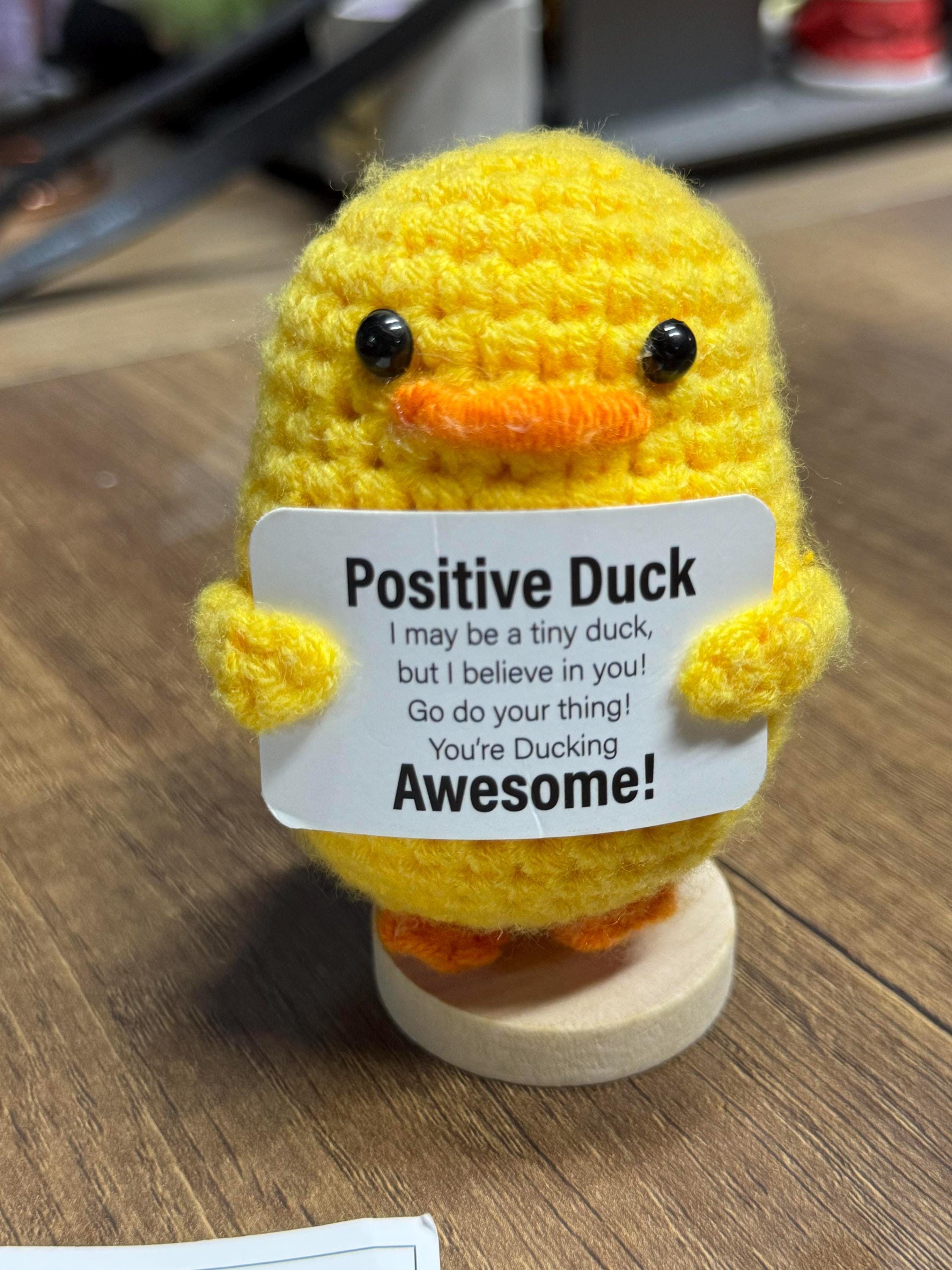 Emotional Cute Duck Support Crochet - Positive Support Emotional ...