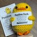 Emotional Cute Duck Support Crochet - Positive Support Emotional ...