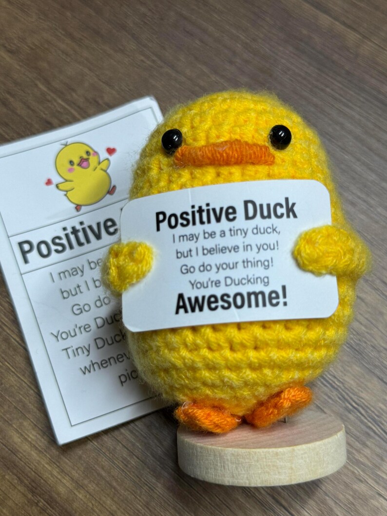 Emotional Cute Duck Support Crochet - Positive Support Emotional ...