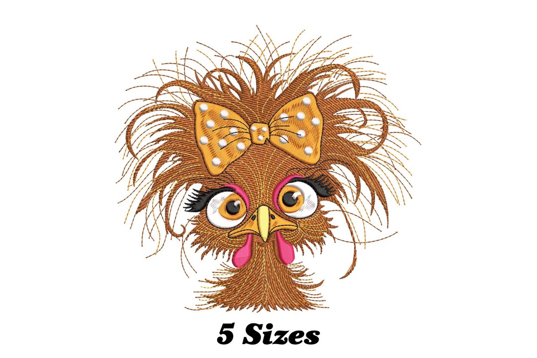 Crazy Chicken Lady Embroidery Design, Funny Chicken Machine Embroidery ...