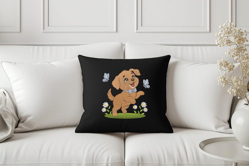 Cute Baby Dog Embroidery Design, Dog Machine Embroidery Design, 4 Sizes ...