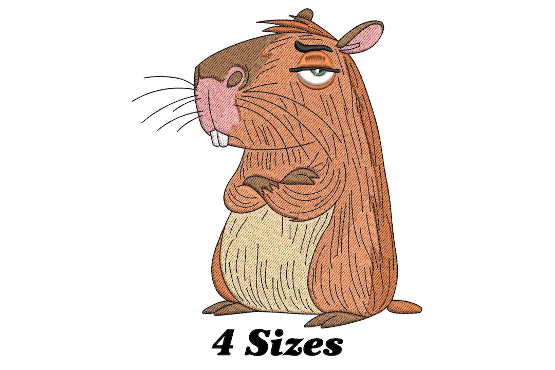 Funny Capybara Machine Embroidery Design - Etsy