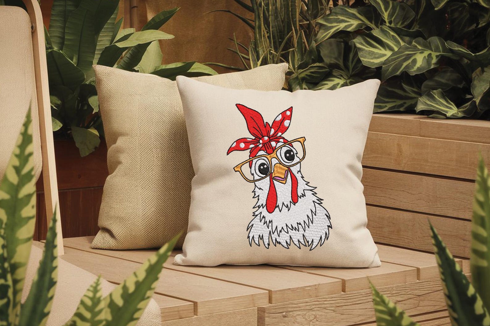 Chicken Lady Embroidery Design, Cute Chicken Machine Embroidery Design ...