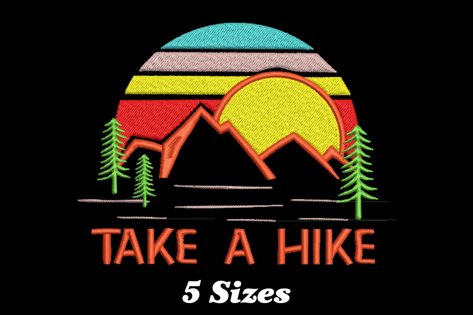 Take A Hike Embroidery Design, Cute Take A Hike Machine Embroidery ...