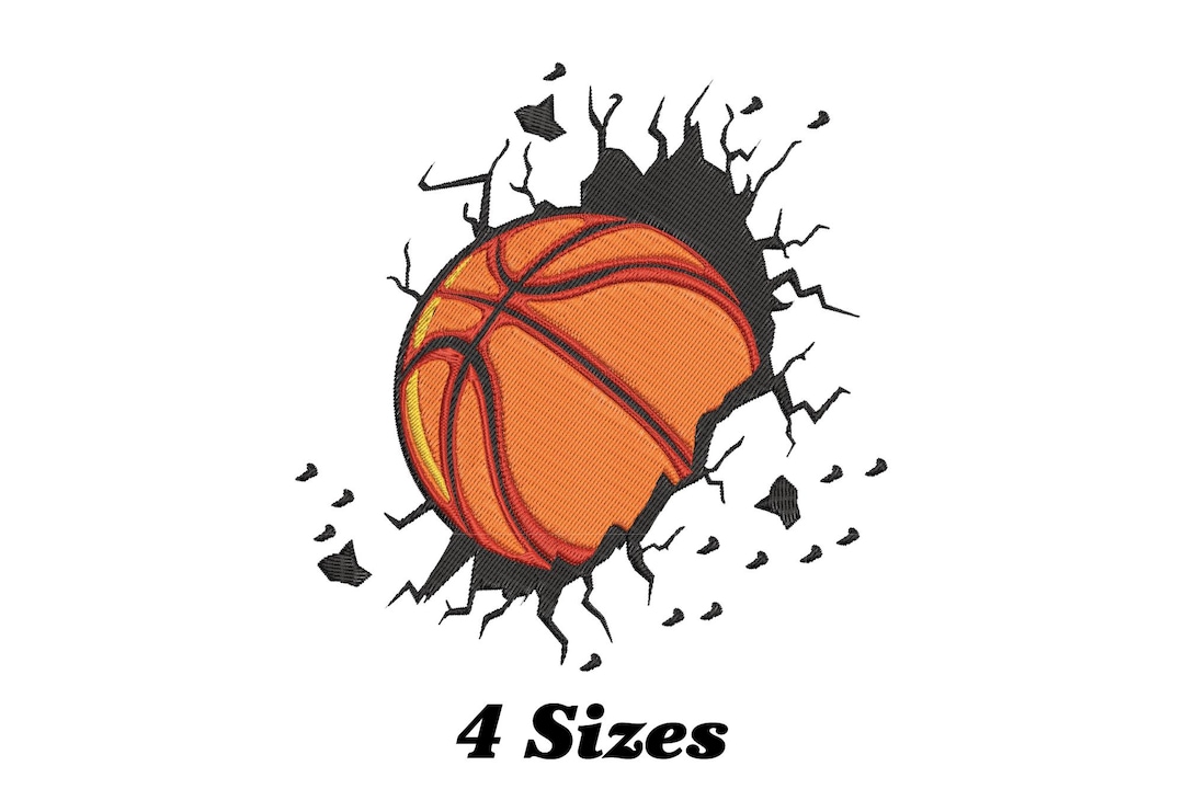 Basketball Embroidery Design, Cute Basketball Machine Embroidery Design ...