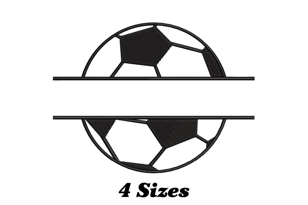 Soccer Ball Split Monogram Embroidery Design (digital Download) - Etsy